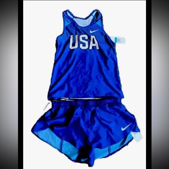 Nike | Tops | Nike Olympic Drifit Usa Running Outfit Tank Top Wusa ...